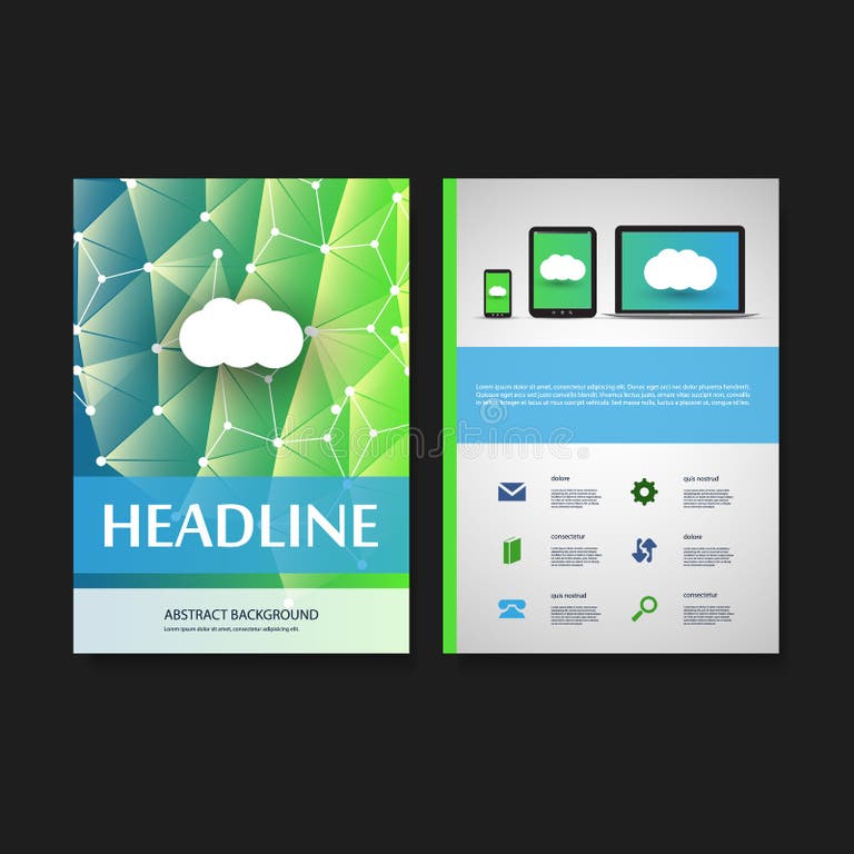 Cloud Computing Flyer Cover Design Stock Illustrations – 93 Cloud ...