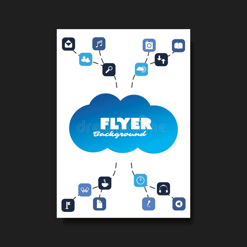 Cloud Computing Flyer Cover Design Stock Illustrations – 83 Cloud ...