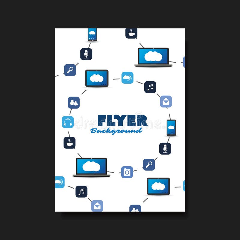 Cloud Computing Flyer Cover Design Stock Illustrations – 83 Cloud ...
