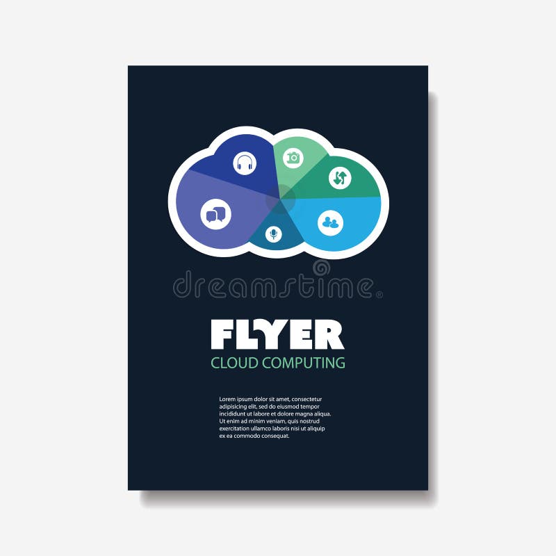 Cloud Computing Flyer Cover Design Stock Illustrations – 83 Cloud ...