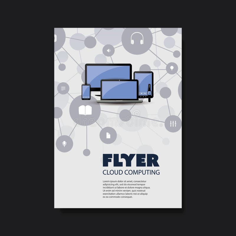 Cloud Computing Flyer Cover Design Stock Illustrations – 83 Cloud ...