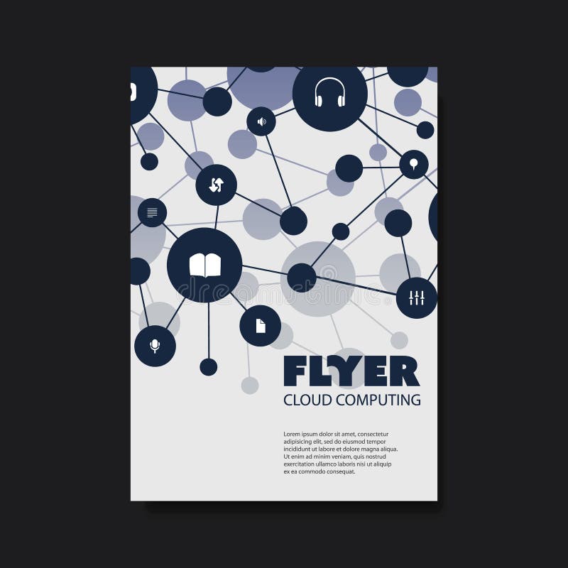 Cloud Computing Flyer Cover Design Stock Illustrations – 83 Cloud ...