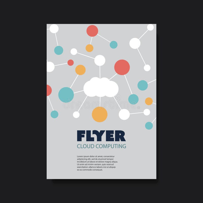Cloud Computing Flyer Cover Design Stock Illustrations – 83 Cloud ...