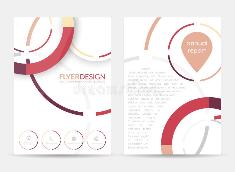 Flyer Design with Circular Pattern. Corporate Banner or Brochure in A4 ...