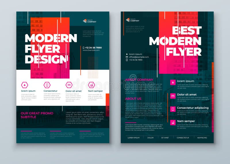 Flyer Design. Dark Modern Flyer Background Design. Template Layout for ...