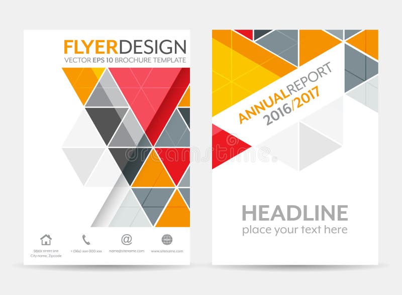 Flyer Design with Geometric Pattern. Corporate Banner or Brochure in A4 ...