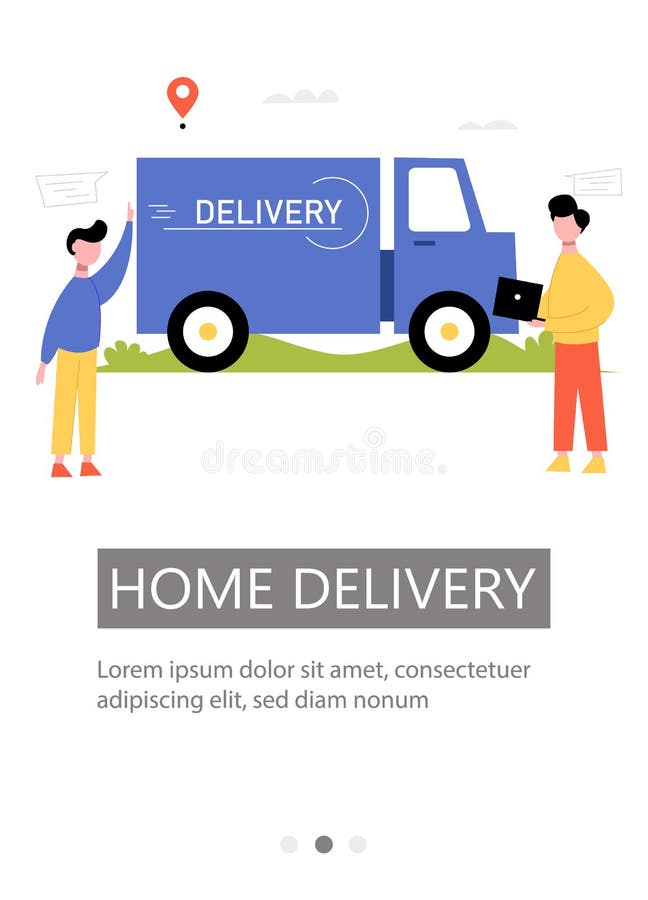 Flyer Design for Home Delivery. Vector Illustration for Poster, Banner ...