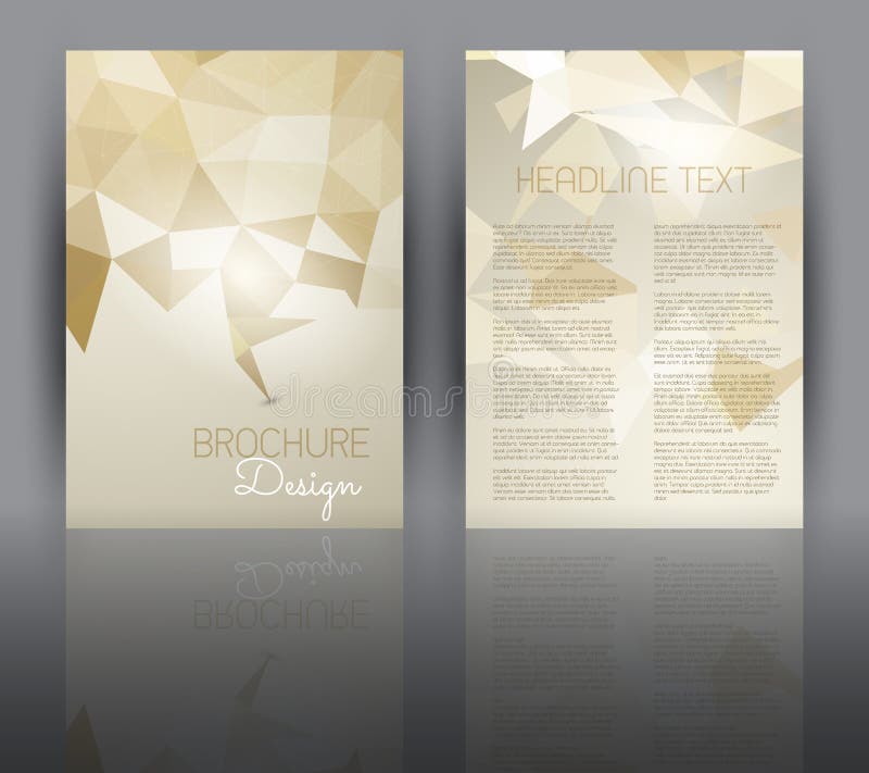 Flyer Design with a Low Poly Design Stock Vector - Illustration of ...