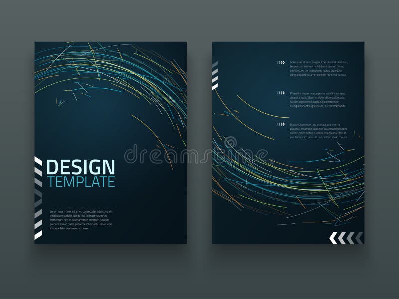 Flyer Design of Swirling Lines Pattern Stock Vector - Illustration of ...