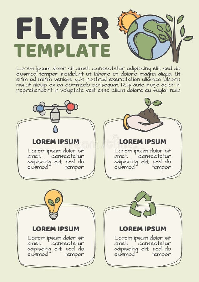 Flyer Design on the Theme of Environmental Protection and Saving ...