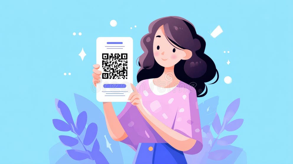 QR Code Flyer Depicting a Winning Scam with a Cheerful Character ...