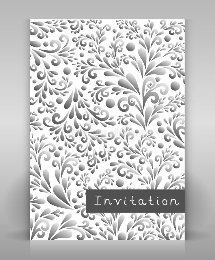 Flyer with floral design stock vector. Illustration of leaflet - 40798481