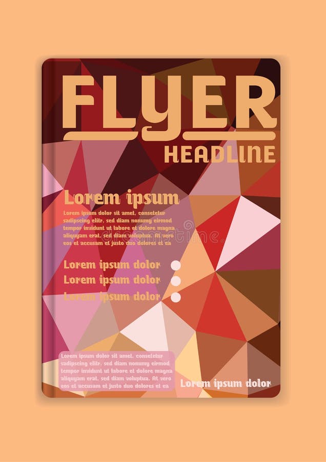 Flyer Graphic Design Low-poly Color Abstract Stock Vector ...
