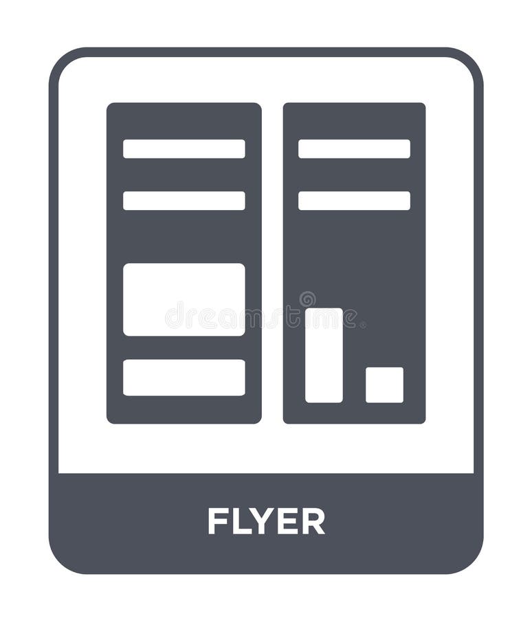 Flyer Icon in Trendy Design Style. Flyer Icon Isolated on White ...
