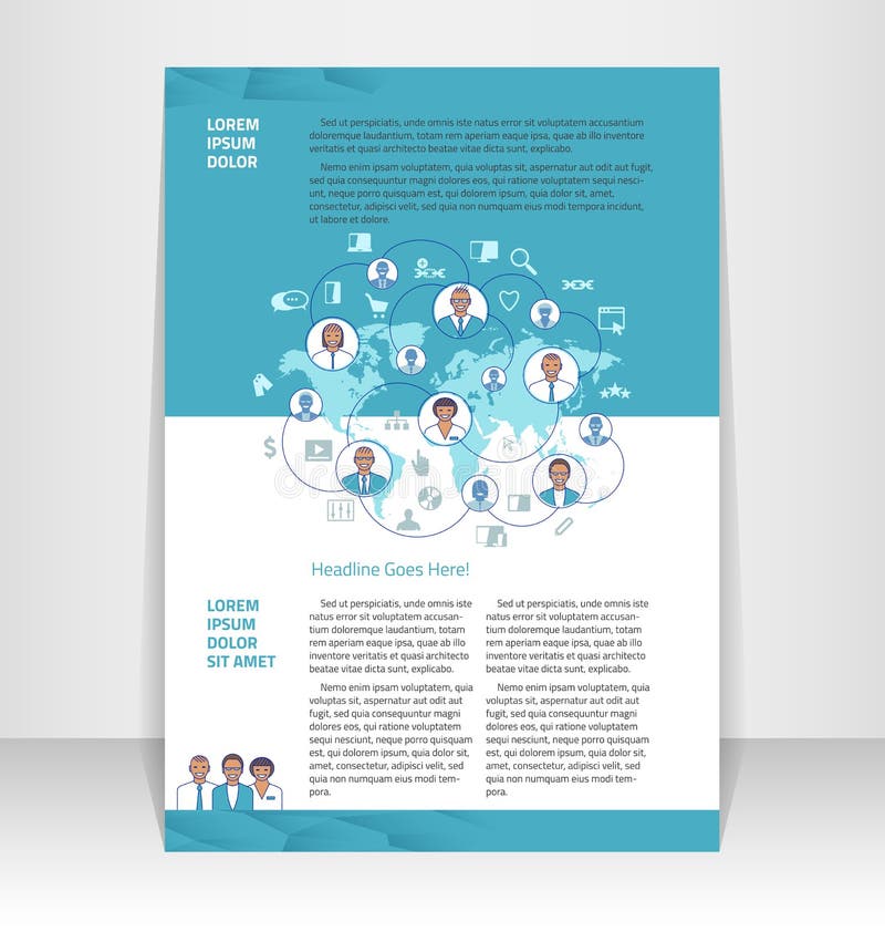 Flyer, Leaflet, Booklet Layout. Editable Design Template Stock Vector ...