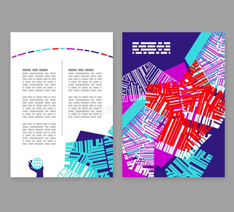 Flyer, Leaflet, Booklet Layout. Editable Design Template A4 Stock ...