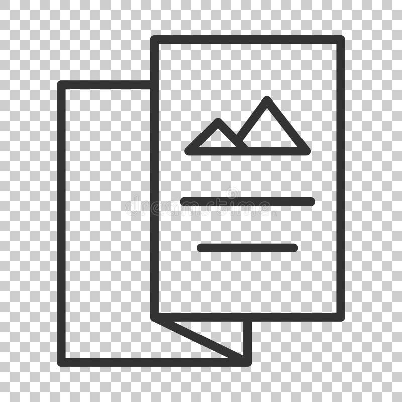 Flyer Leaflet Icon in Flat Style. Brochure Sheet Vector Illustration on ...