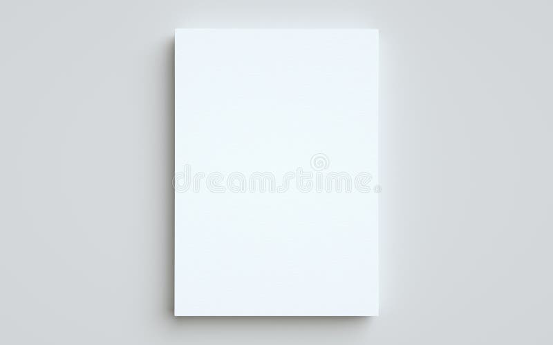 A4 Flyer / Letterhead Mock-Up - One Stack of Flyers. 3D Illustration ...