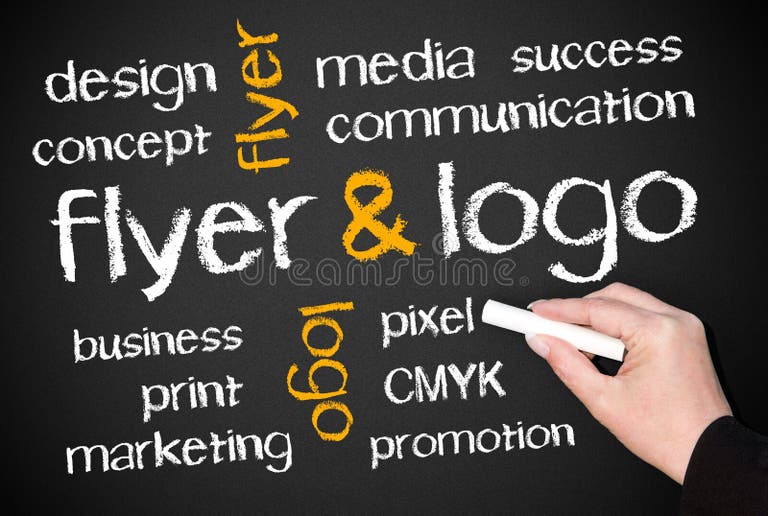 Flyer and logo stock image. Image of chalk, marketing - 23647181