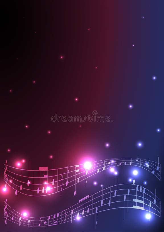 Flyer with Musical Notes - Eps 10 Stock Vector - Illustration of line ...