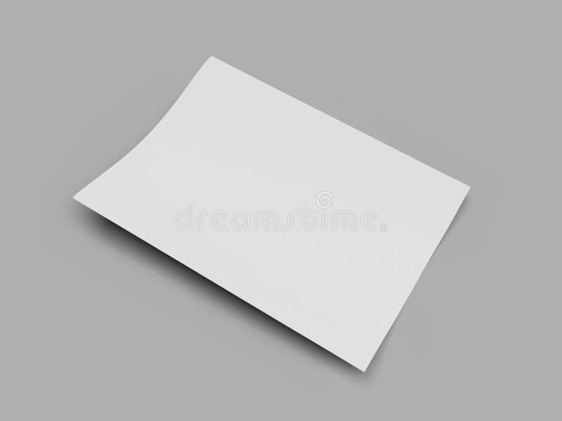 Flyer Paper 3D Illustration Mockup Scene Stock Illustration ...