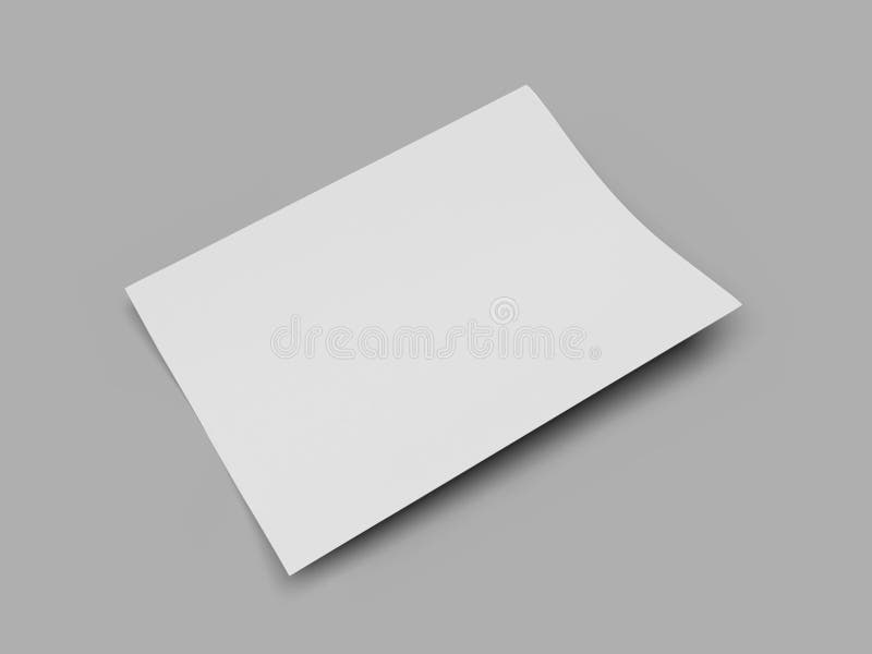 Flyer Paper 3D Illustration Mockup Scene Stock Illustration ...