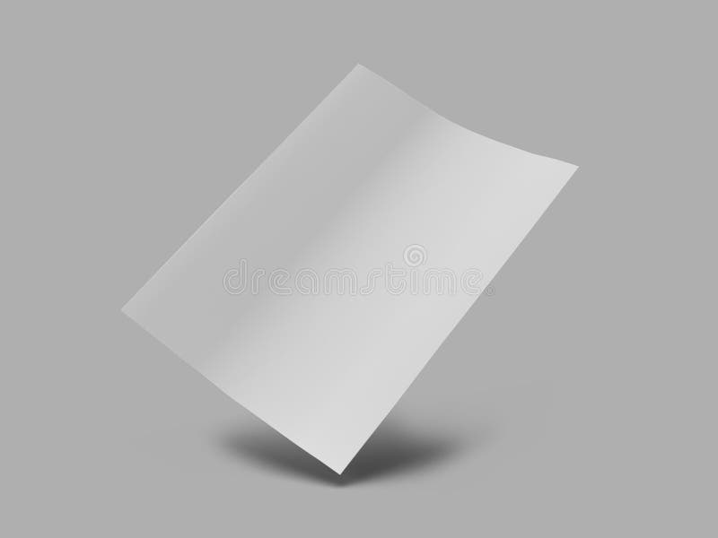 Flyer Paper 3D Illustration Mockup Scene Stock Illustration ...