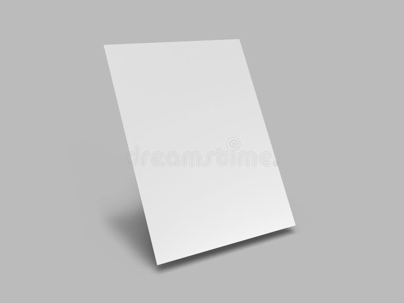Flyer Paper 3D Illustration Mockup Scene Stock Illustration ...
