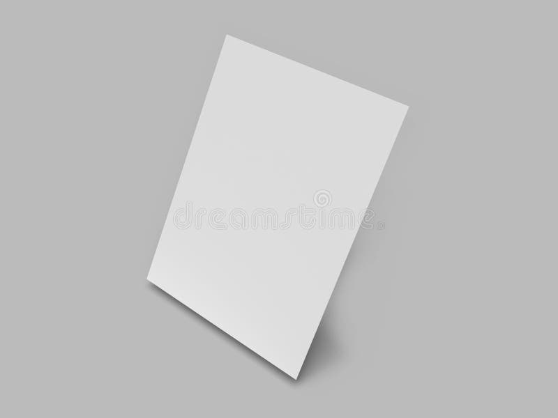 Flyer Paper 3D Illustration Mockup Scene Stock Illustration ...