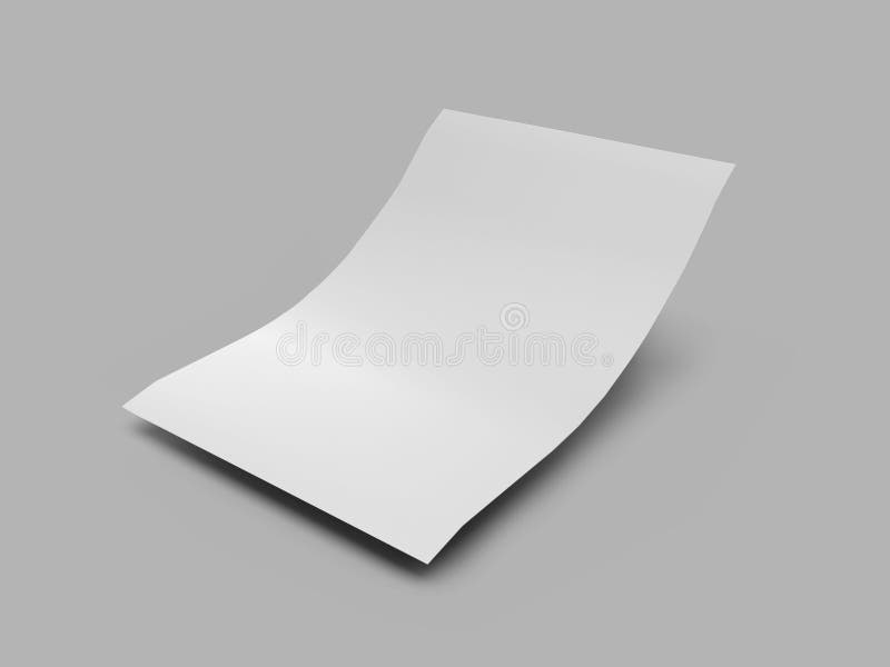 Flyer Paper 3D Illustration Mockup Scene Stock Illustration ...