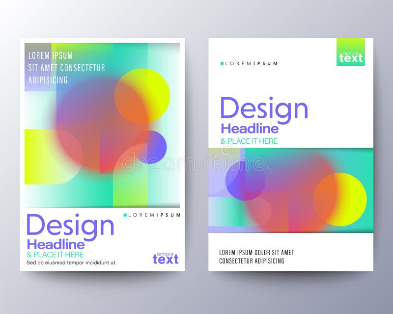 Flyer or Poster Design with Abstract Vivid Colors Background Stock ...