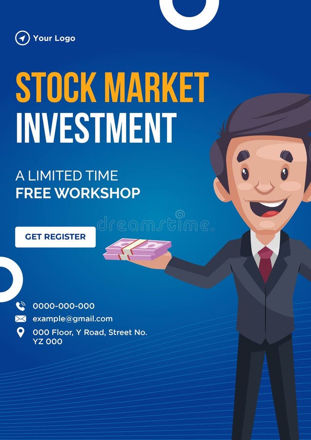 Flyer Design of Stock Market Investment Template Stock Vector ...