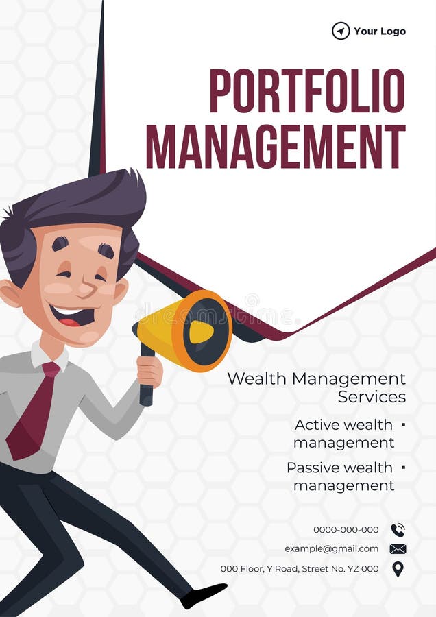 Flyer Design of Portfolio Management Services Stock Vector ...