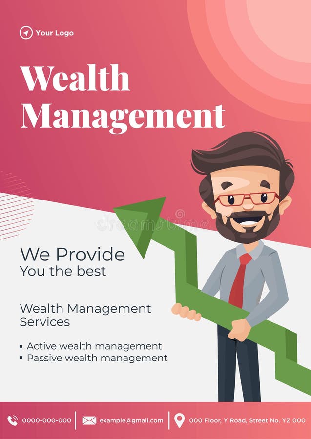 Flyer Design of Wealth Management Template Stock Vector - Illustration ...