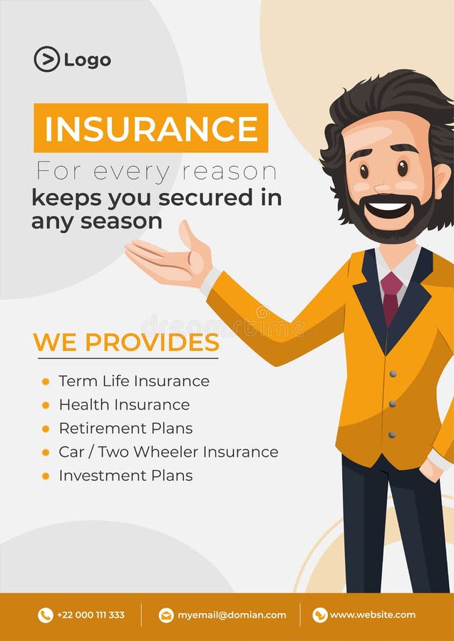 Flyer Design of Life Insurance Template Stock Vector - Illustration of ...