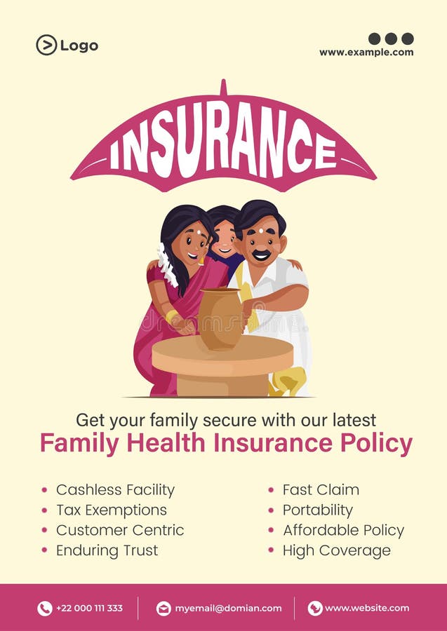 Flyer Design of Life Insurance Template Stock Vector - Illustration of ...