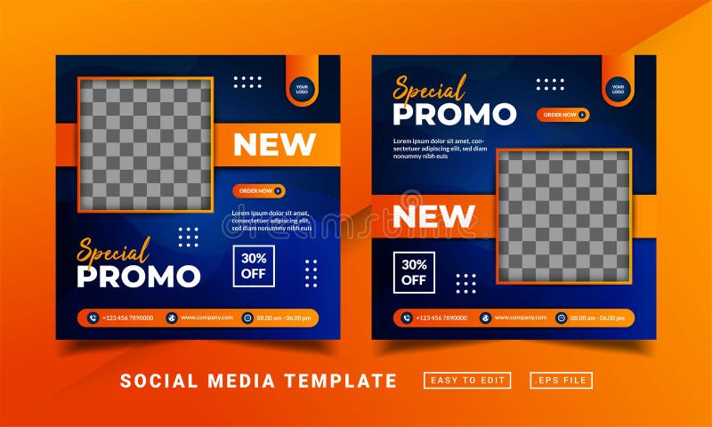 Flyer or Social Media Post Themed Special Promo Template Stock Vector ...