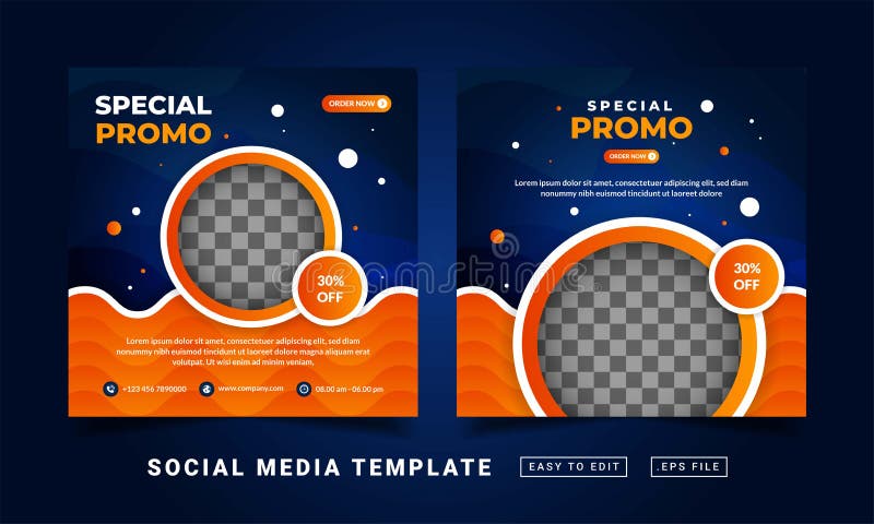 Flyer or Social Media Post Themed Special Promo Template Stock Vector ...