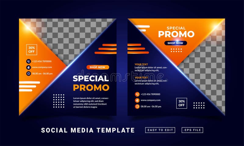 Flyer or Social Media Post Themed Special Promo Template Stock Vector ...