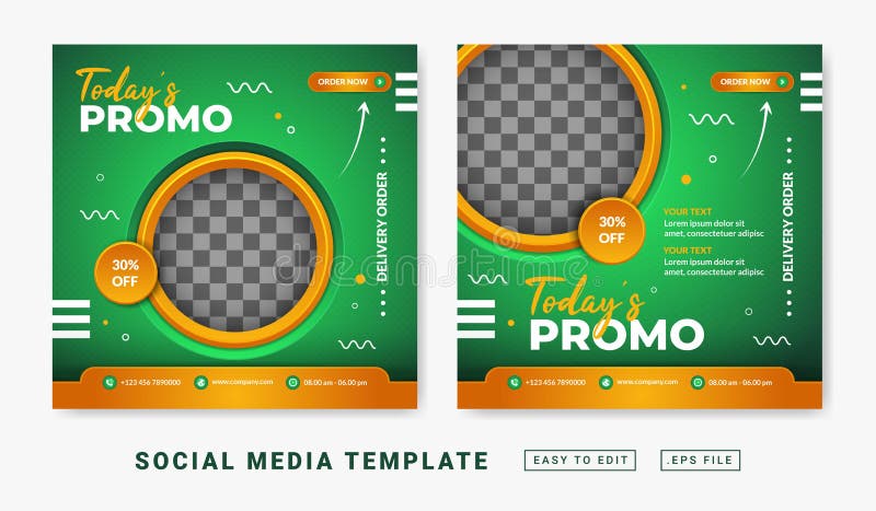 Flyer or Social Media Post Themed Special Promo Template Stock Vector ...