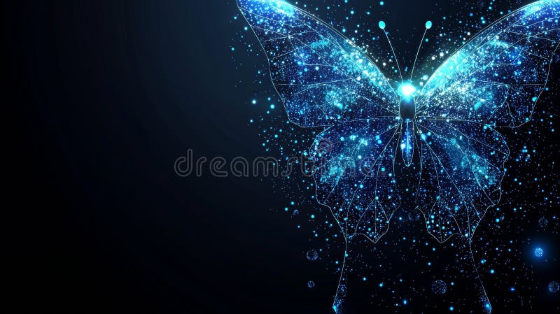 Flyer with a Starry Sky or Cosmic Theme Made of Polygons. the Project ...