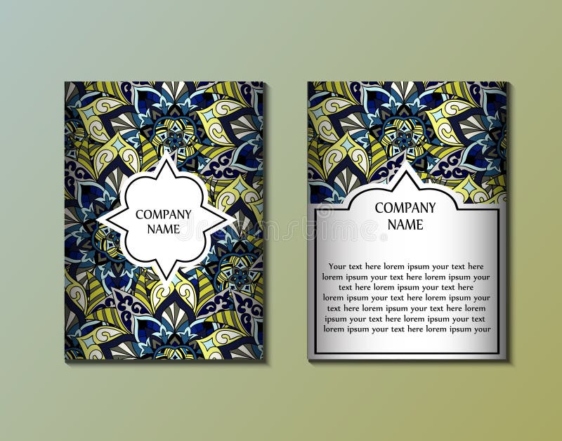 Flyer Template with Abstract Ornament Pattern. Stock Vector ...