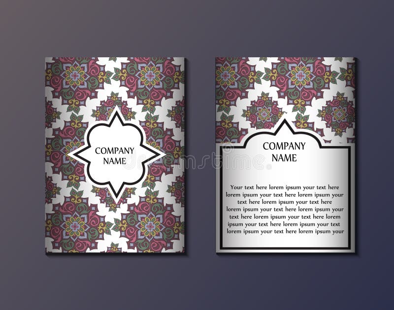 Flyer Template with Abstract Ornament Pattern. Stock Vector ...