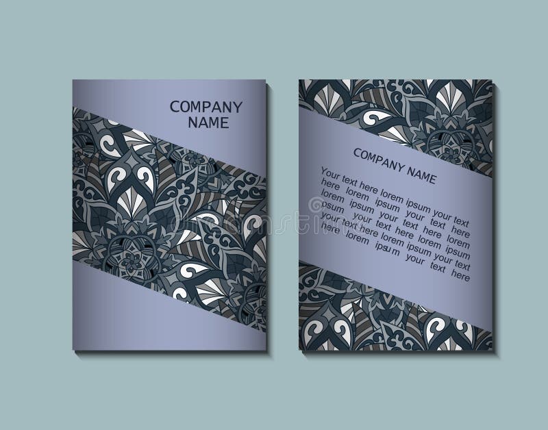 Flyer Template with Abstract Ornament Pattern. Stock Vector ...