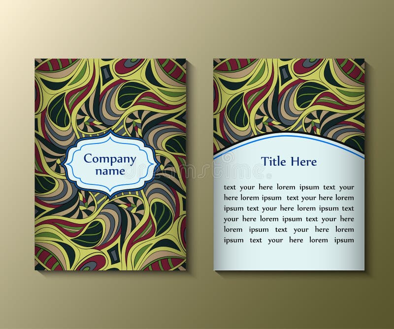 Flyer Template with Abstract Ornament Pattern. Stock Vector ...