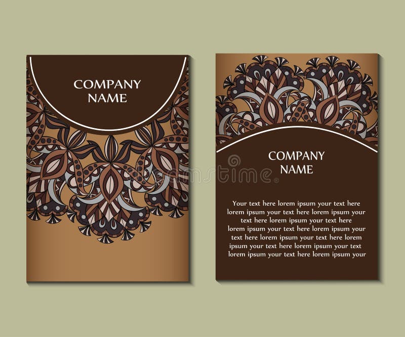 Flyer Template with Abstract Ornament Pattern. Stock Vector ...