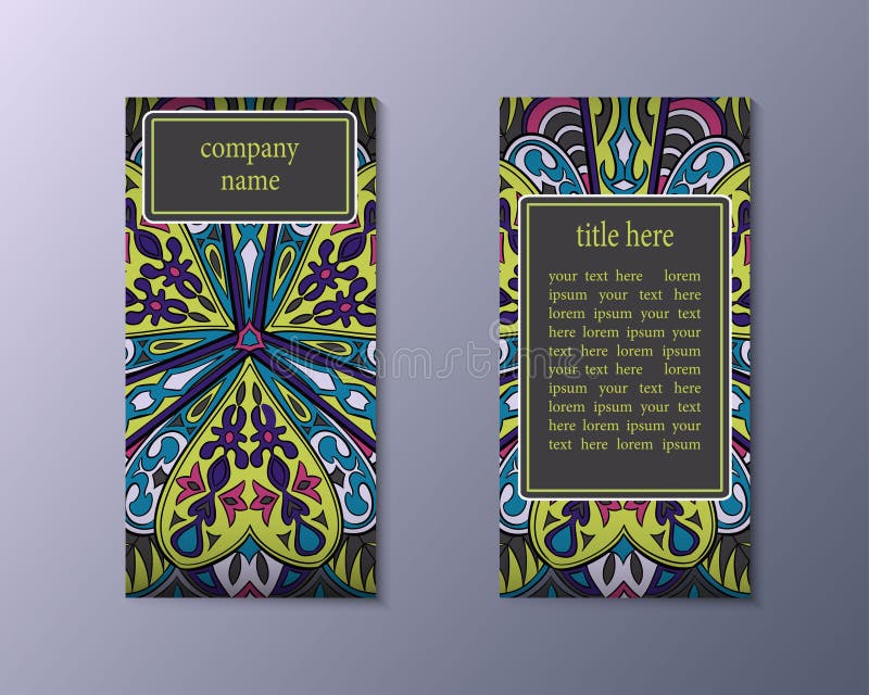 Flyer Template with Abstract Ornament Pattern. Stock Vector ...
