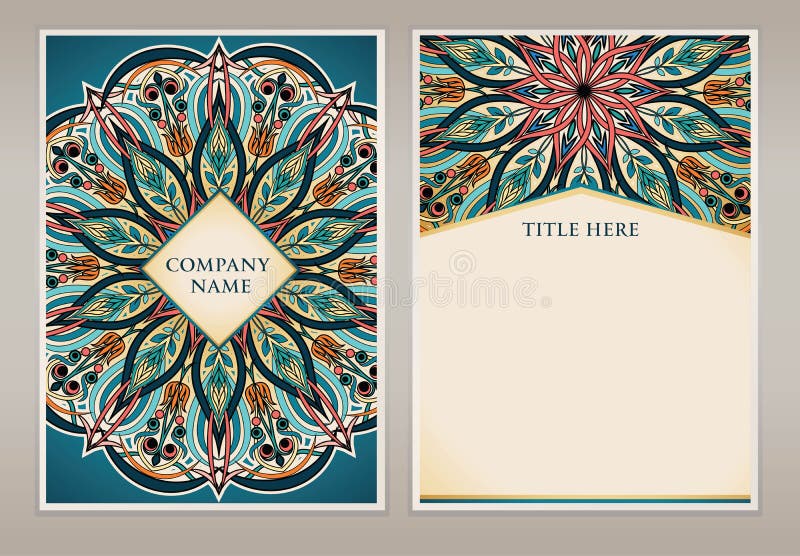 Flyer Template with Abstract Ornament Pattern. Stock Vector ...