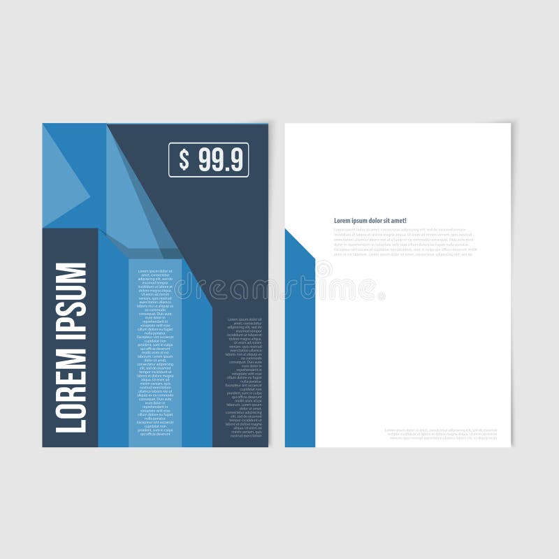 Flyer Template Back and Front Design. Stock Vector - Illustration of ...