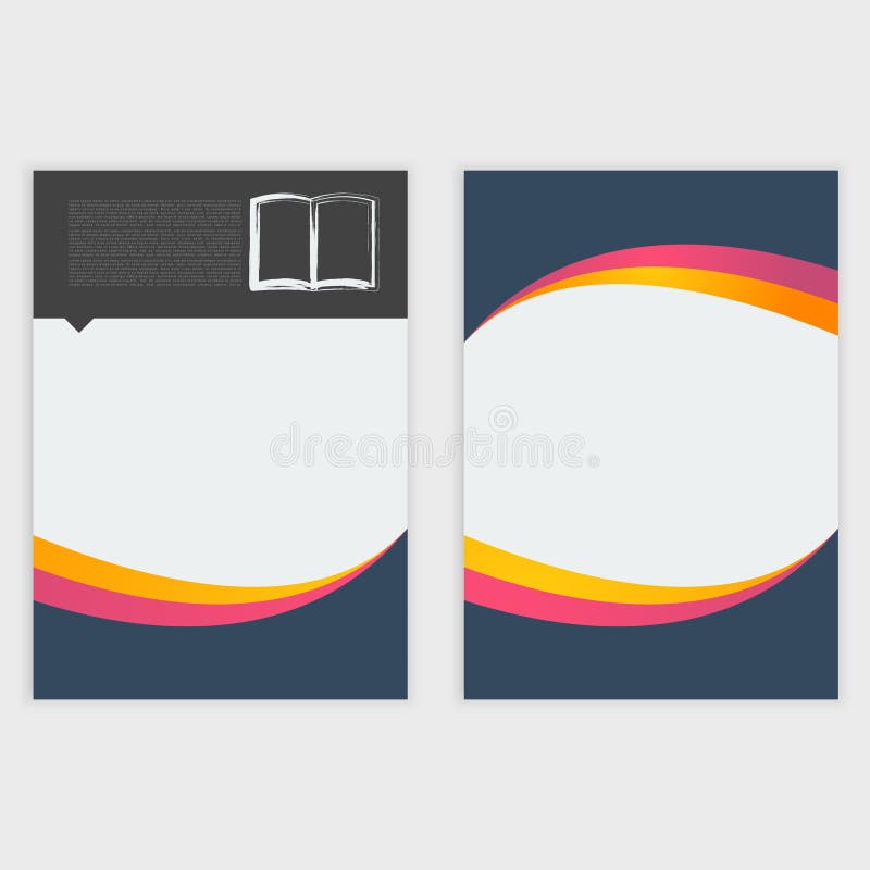 Flyer Template Back and Front Design. Stock Vector - Illustration of ...